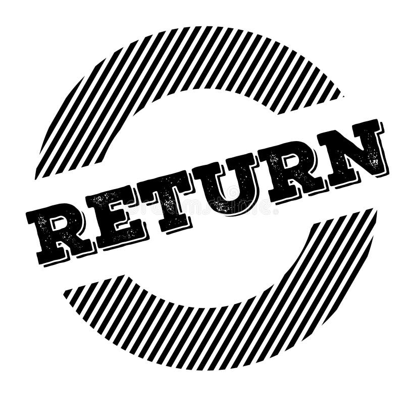 Return black stamp stock vector. Illustration of revert - 124052328