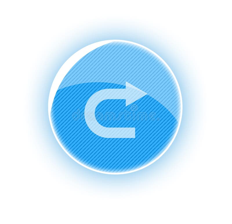 Return blue button stock illustration. Illustration of mark - 4447783