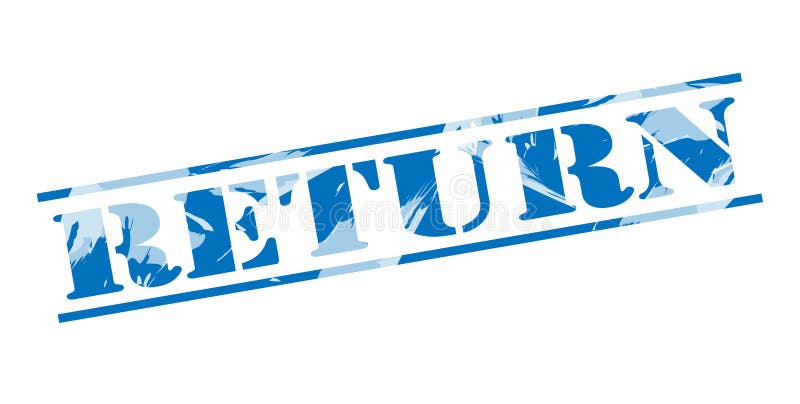 Return blue stamp stock illustration. Illustration of button - 98295128