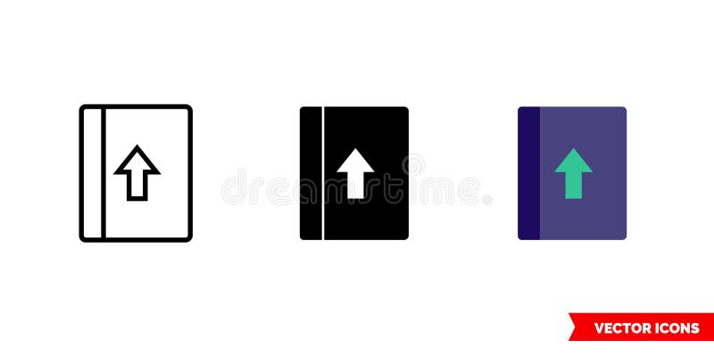 Return Book Icon of 3 Types. Isolated Vector Sign Symbol. Stock Vector ...