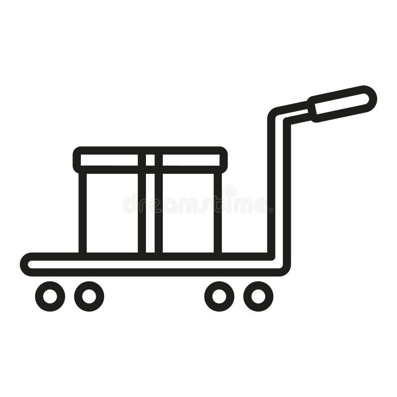 Return Box Cart Icon Outline Vector. Parcel Product Stock Vector ... Return Box Cart Icon Outline Vector. Parcel Product Stock Vector ...