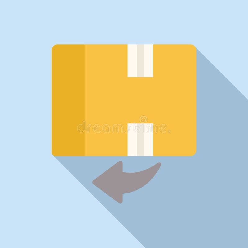 Return Box Icon Flat Vector. Cargo Money Stock Vector - Illustration of ...