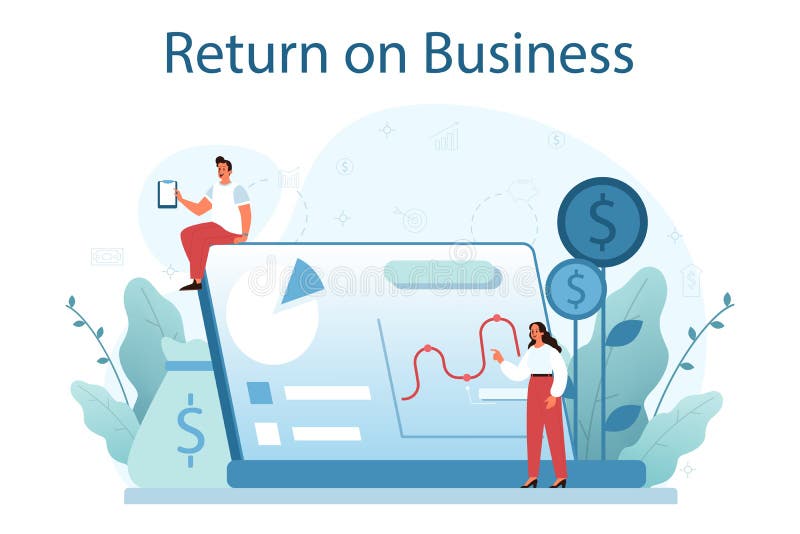Return on Business Concept. Profitability of a Business Project Stock ...