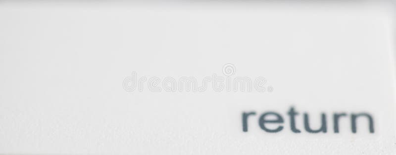 Return Button Close Up Computer White Keyboard, Use for Command Action ...