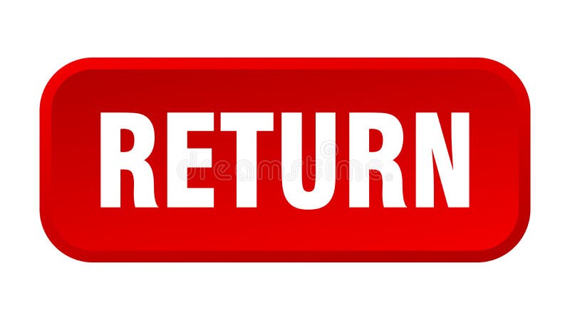 Return Button. Return Square 3d Push Button Stock Vector - Illustration ...