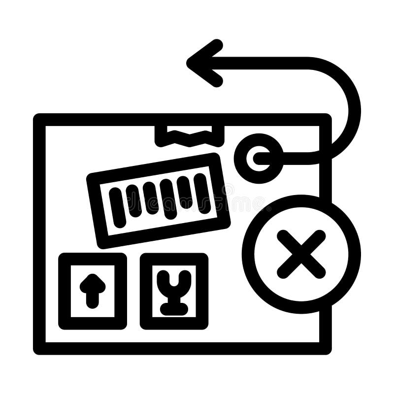 Return of Cargo Line Icon Vector Illustration Stock Vector ...