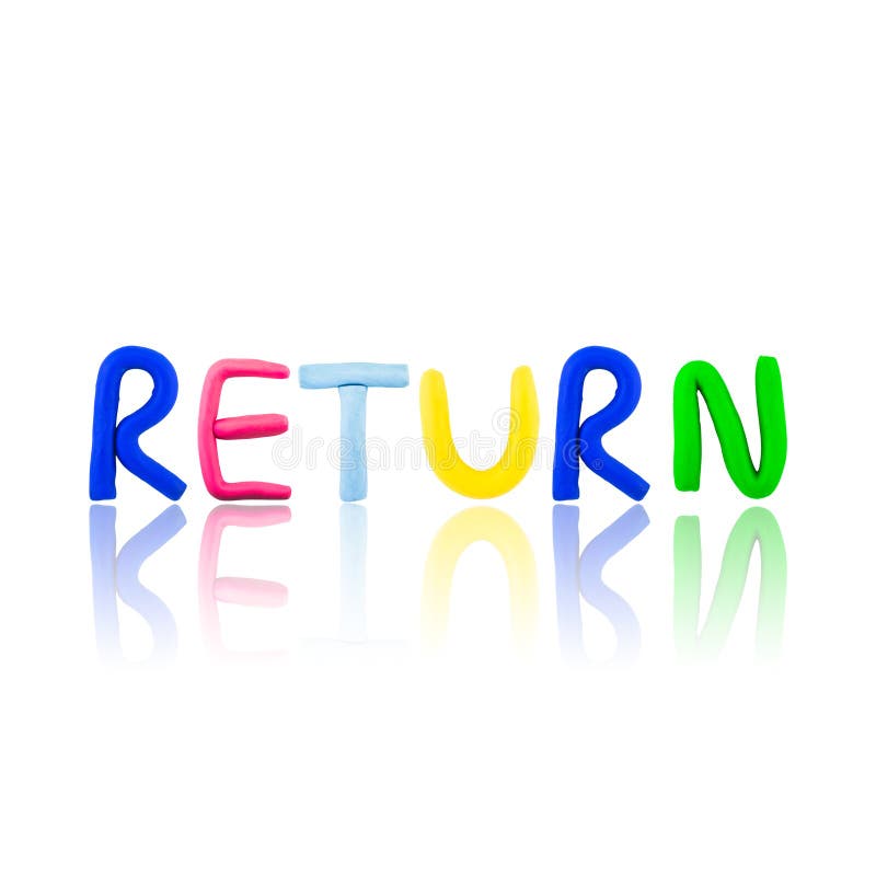 Return, Clay on White Background Stock Illustration - Illustration of ...