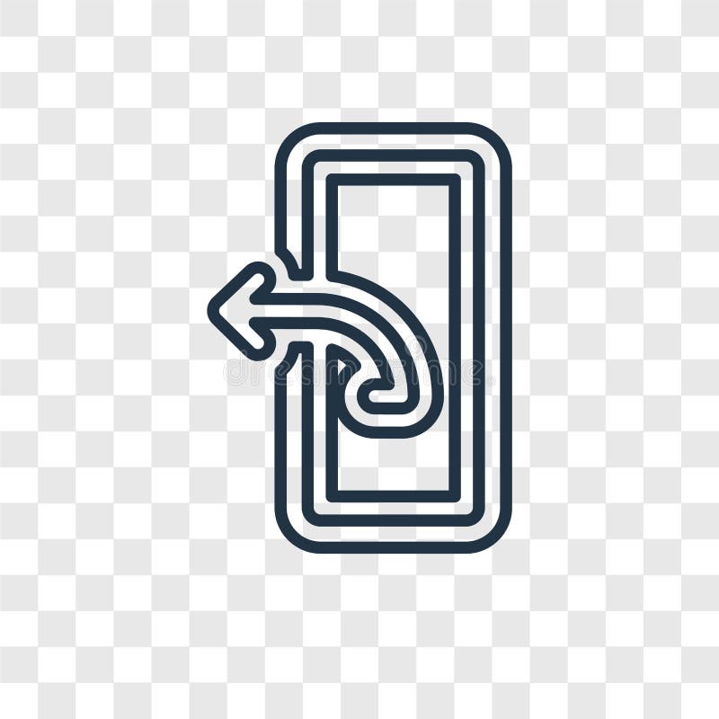 Return Concept Vector Linear Icon Isolated on Transparent Background ...