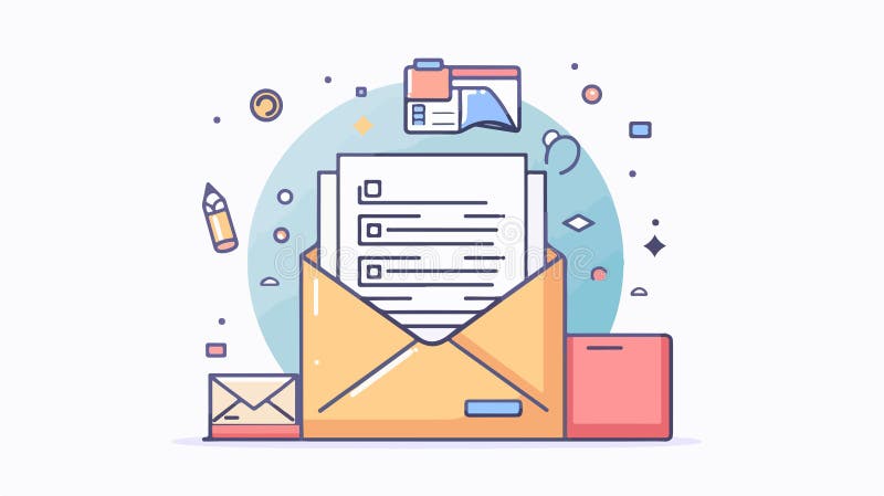 Professional Return Document Reply Outline Icon Vector Illustration ...