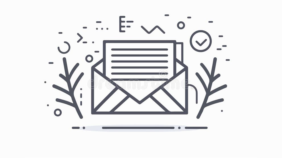 Professional Return Document Reply Outline Icon Vector Illustration ...