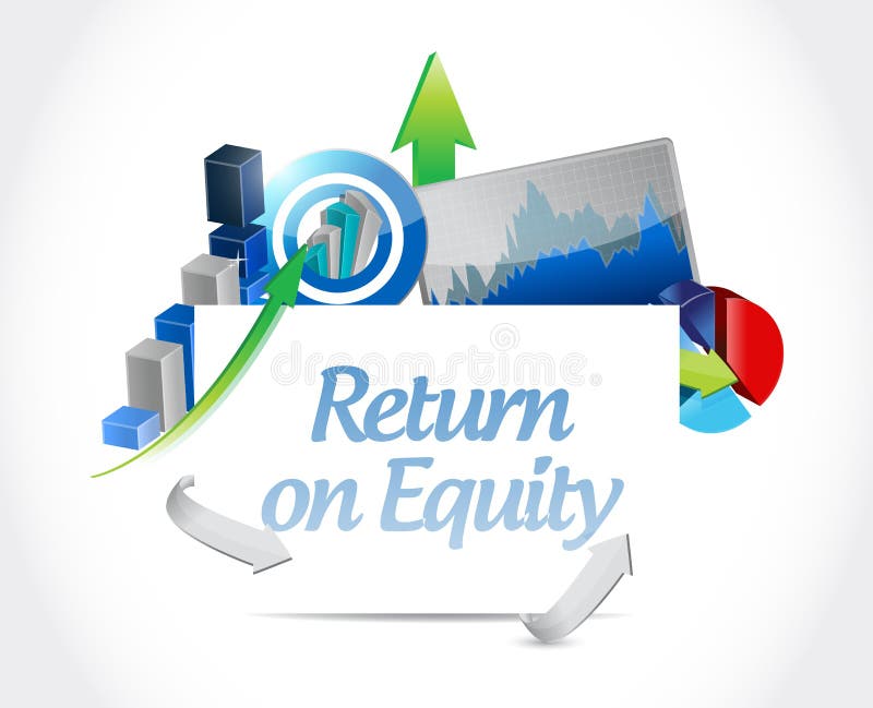 Return on Equity Business Graphs Sign Concept Stock Illustration ...