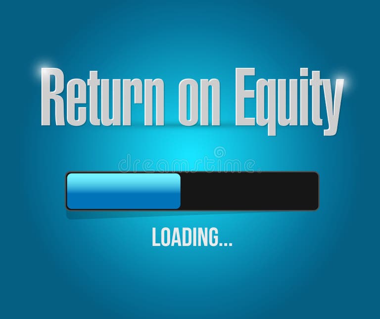 Return on Equity Loading Bar Sign Concept Stock Illustration ...
