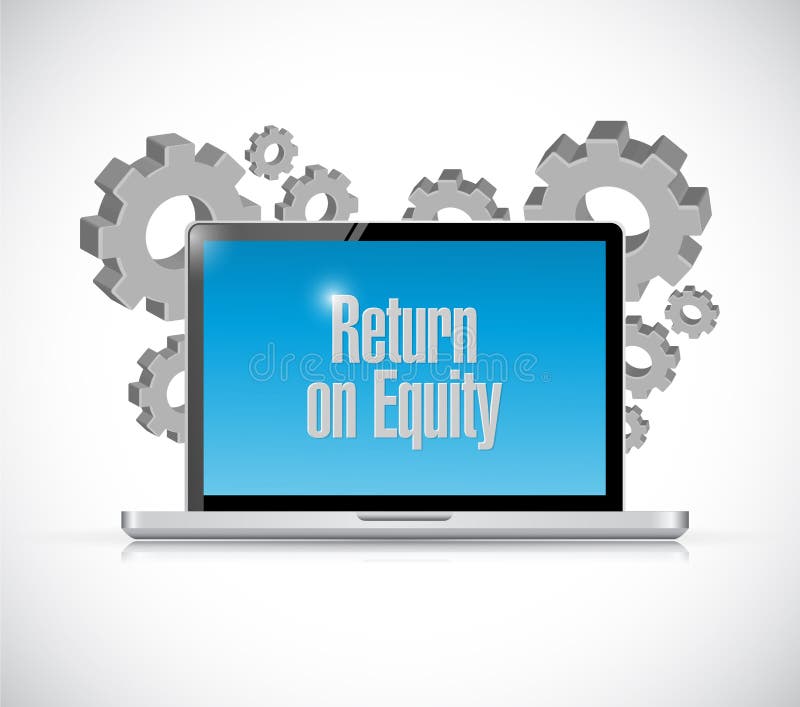 Return on Equity Business Graphs Sign Concept Stock Illustration ...
