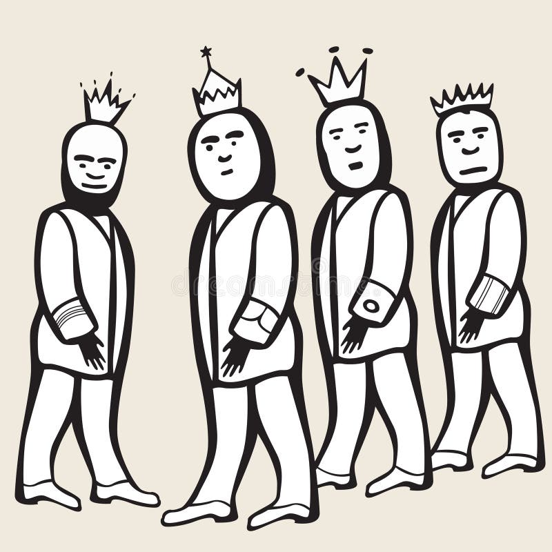 Return of four kings stock vector. Illustration of order - 12235745