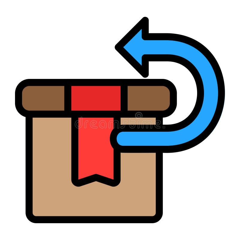 Return Icon in Filled Line Style for Any Projects Stock Vector ...