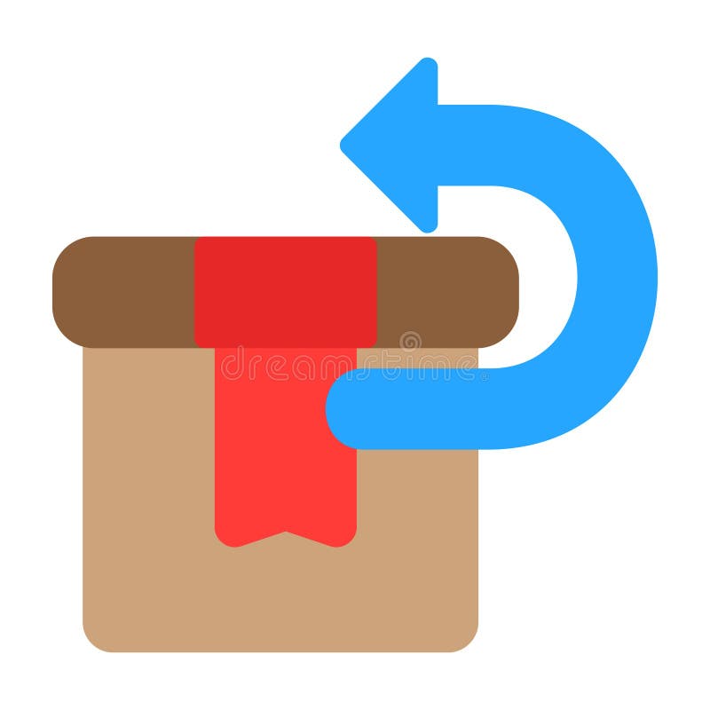 Return Icon in Flat Style for Any Projects Stock Vector - Illustration ...