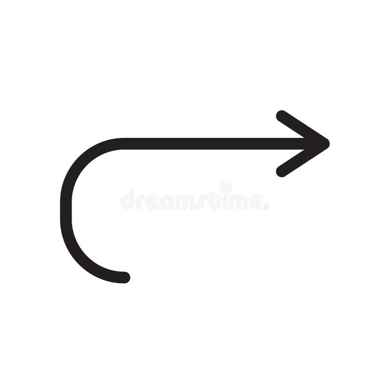 Return Icon Isolated on White Background Stock Vector - Illustration of ...