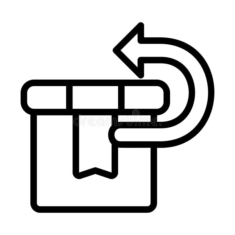 Return Icon in Line Style for Any Projects Stock Vector - Illustration ...