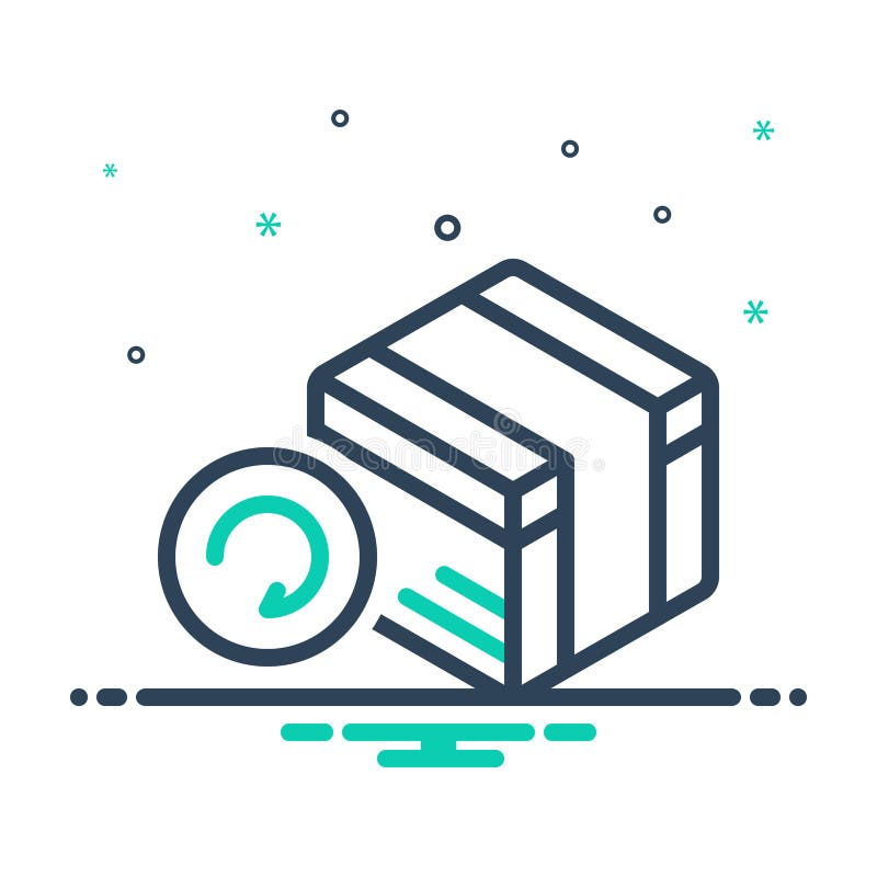 Mix Icon for Return, Order and Box Stock Illustration - Illustration of ...