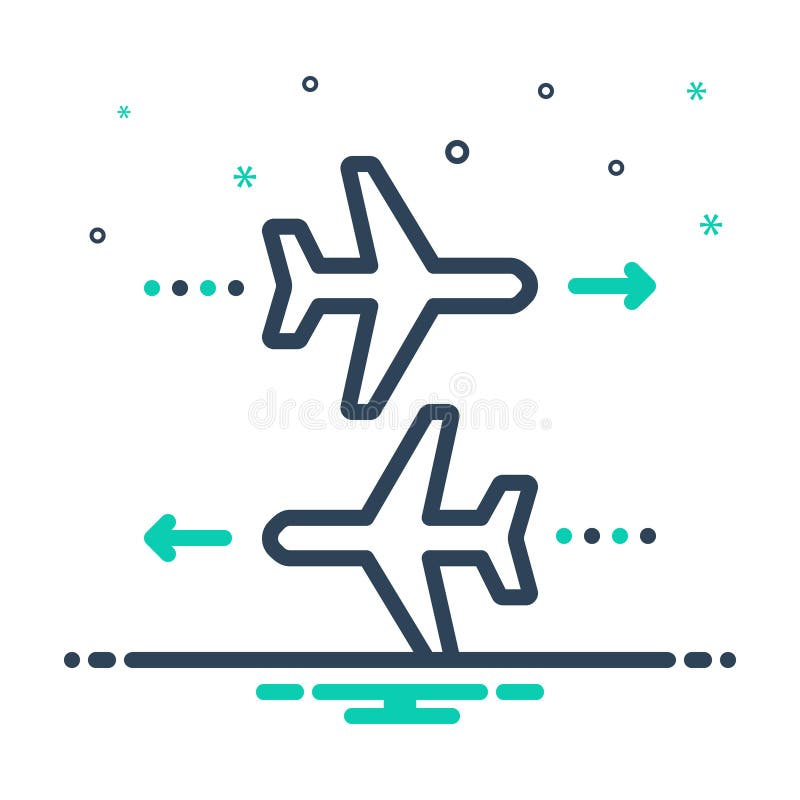 Mix Icon for Return, Arrival and Departure Stock Vector - Illustration ...