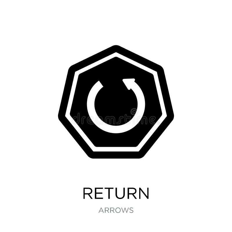 Return Icon in Trendy Design Style. Return Icon Isolated on White ...