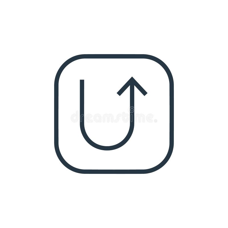Return Icon Vector from Arrows Concept. Thin Line Illustration of ...
