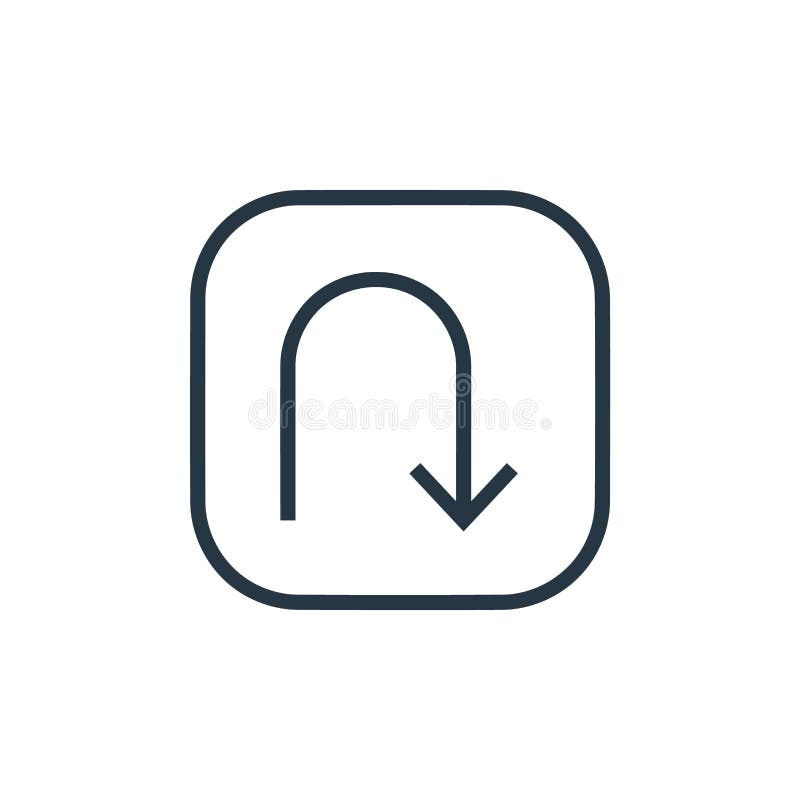 Return Icon Vector from Arrows Concept. Thin Line Illustration of ...