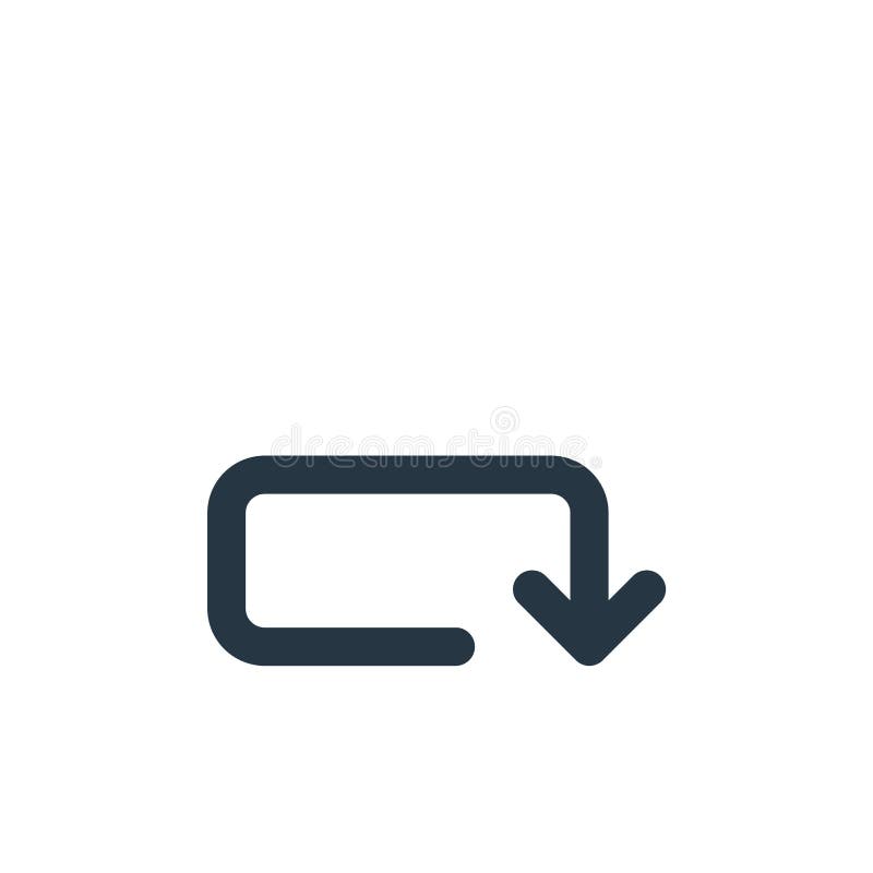 Return Icon Vector from Arrows Concept. Thin Line Illustration of ...