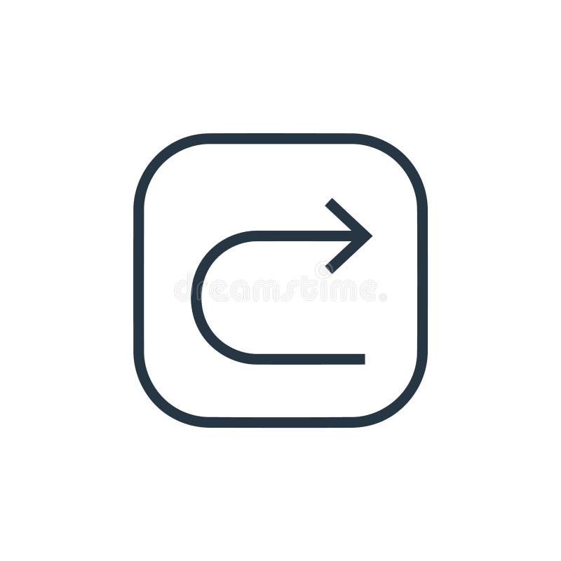 Return Icon Vector from Arrows Concept. Thin Line Illustration of ...