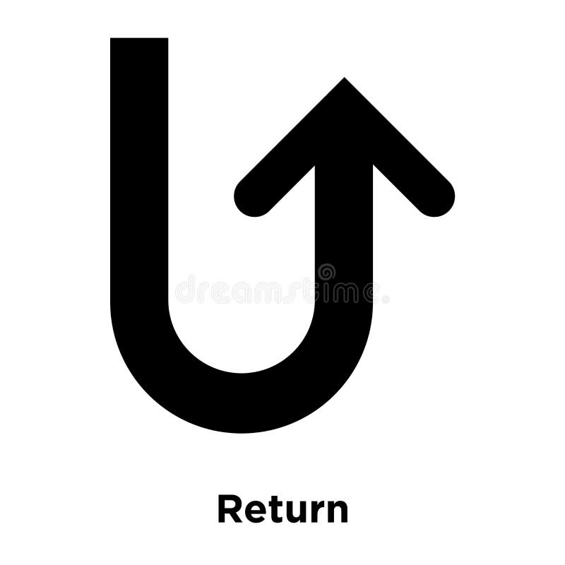 Return Icon Vector Isolated on White Background, Logo Concept of Stock ...