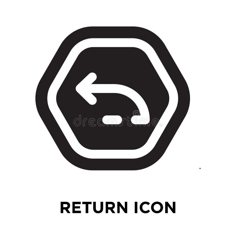 Return Icon Vector Isolated on White Background, Logo Concept of Stock ...