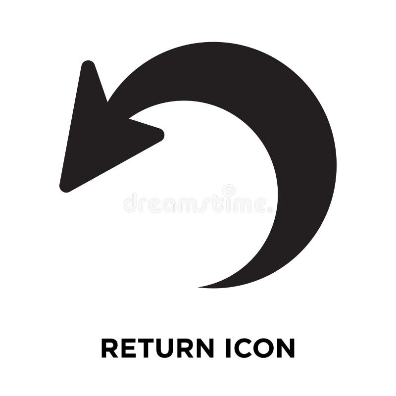 Return Icon Vector Isolated on White Background, Logo Concept of Stock ...
