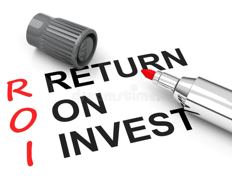 3d Roi - Return on Investment Stock Illustration - Illustration of ...