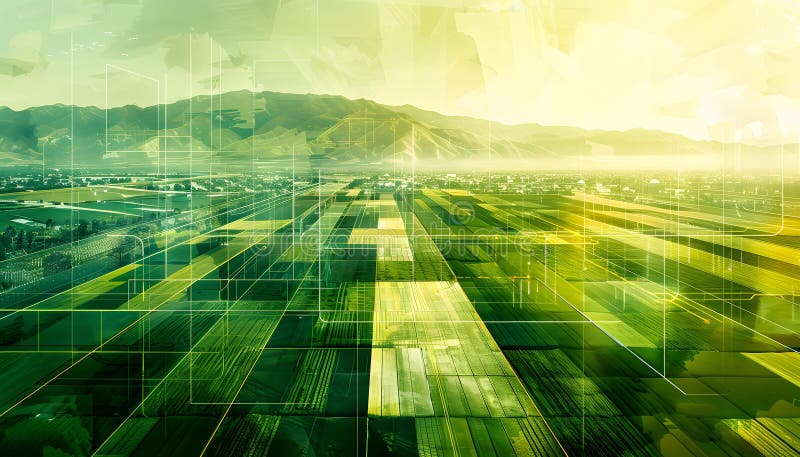 Return and Investment, CG 3D Render of a Complex Agricultural Layout ...