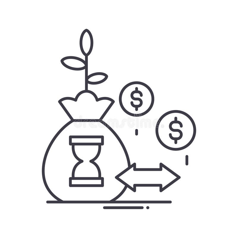 Return on Investment Concept Icon, Linear Isolated Illustration, Thin ...