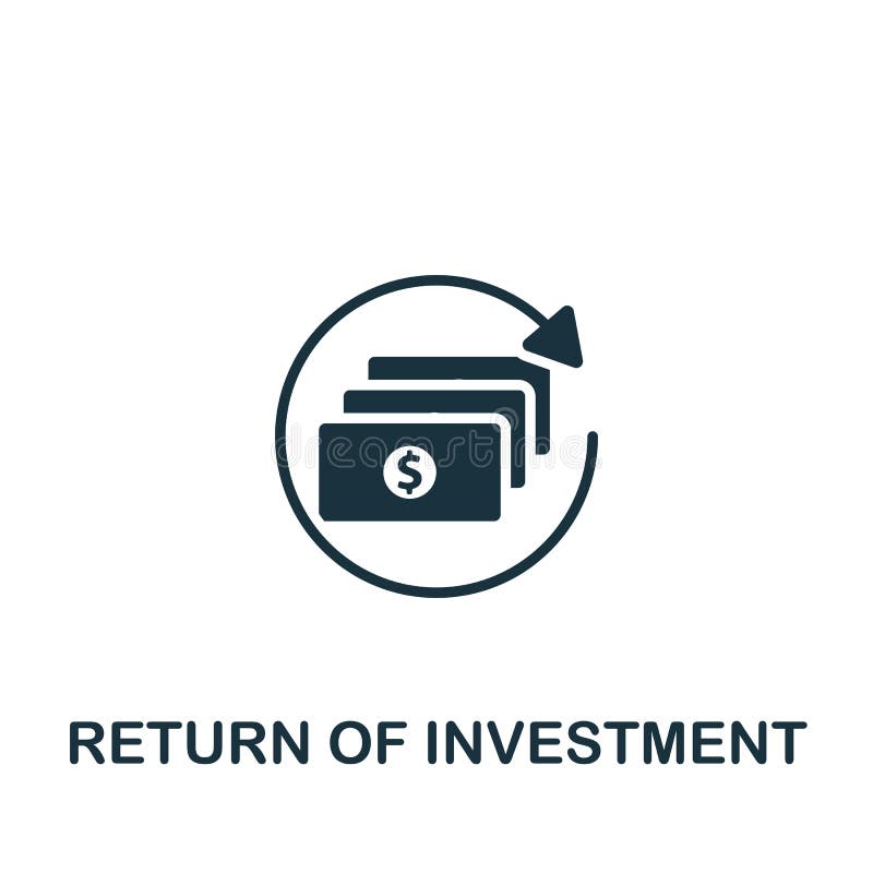 Return of Investment Icon. Line Simple Line Stock Market Icon for ...
