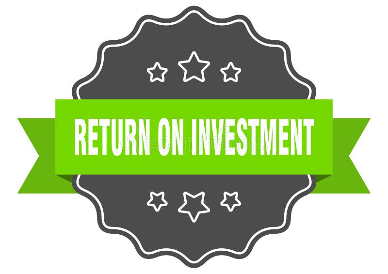 Return on investment label stock vector. Illustration of band - 194927445