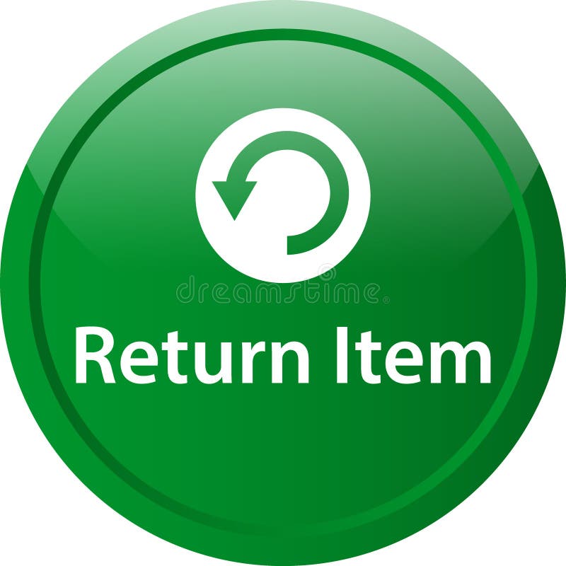 Return item icon button stock illustration. Illustration of isolated ...