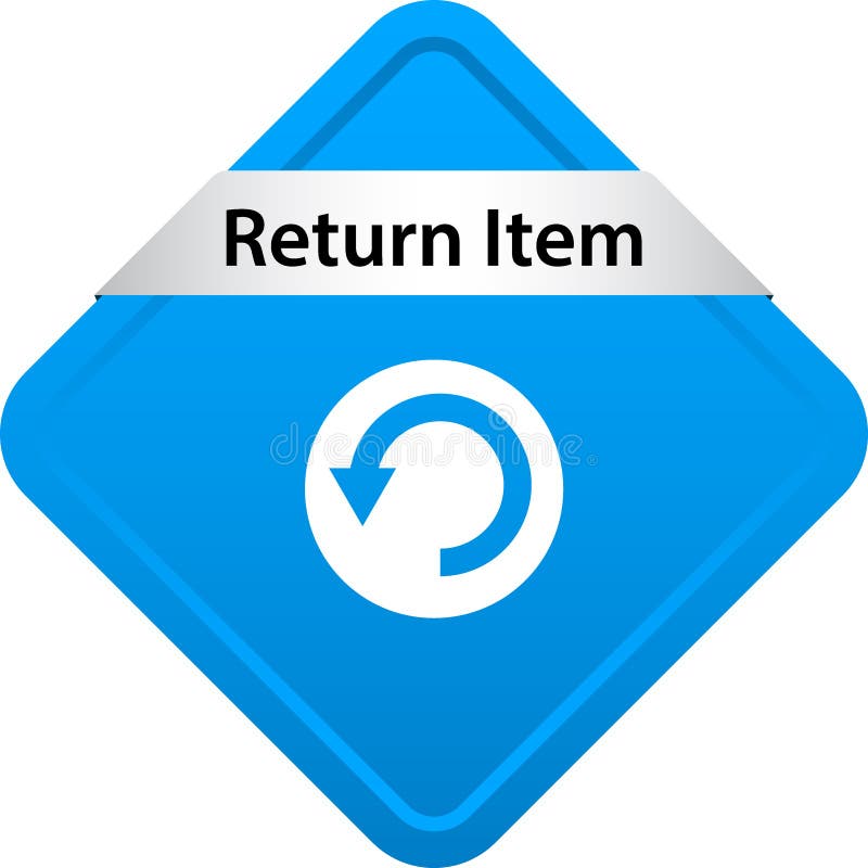 Return item icon button stock illustration. Illustration of choice ...