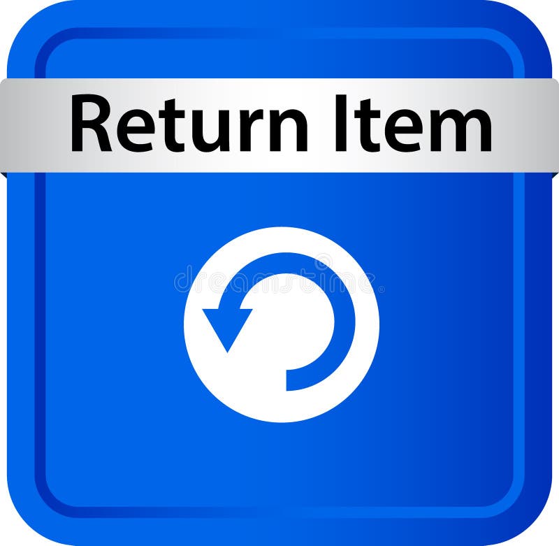 Return item icon button stock illustration. Illustration of choice ...