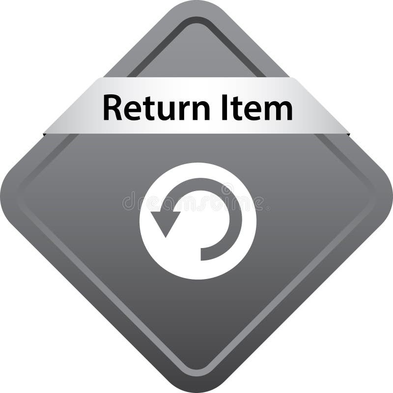 Return item icon button stock illustration. Illustration of element ...