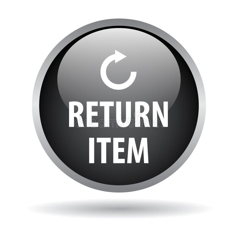 Return item icon button stock illustration. Illustration of color ...