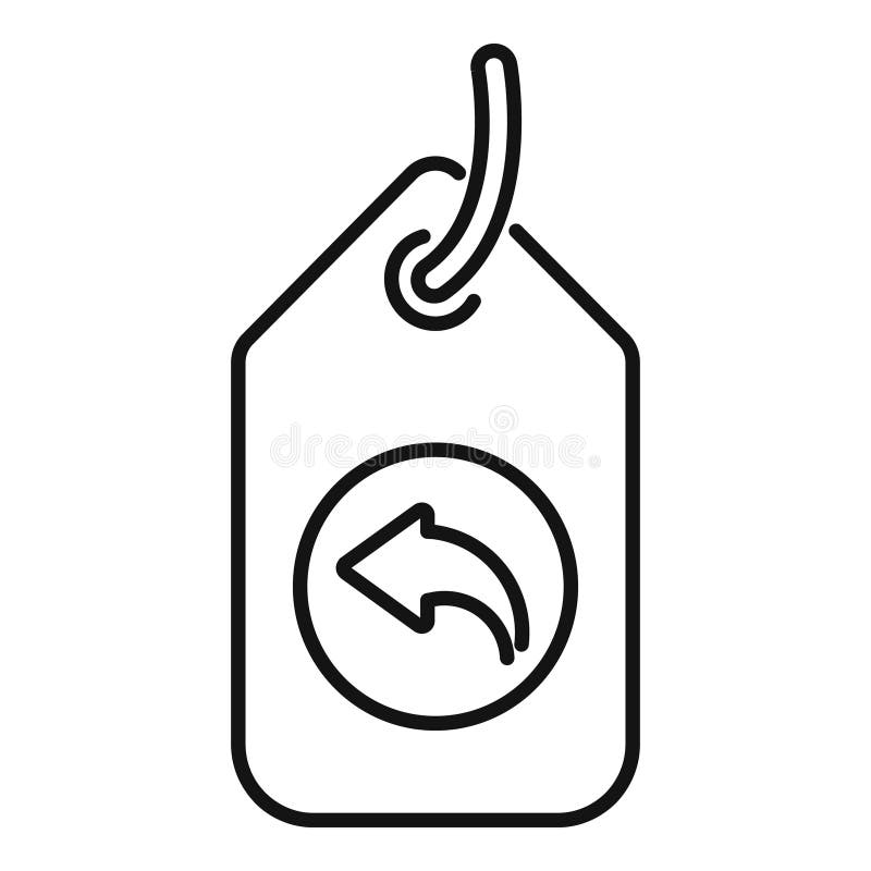 Return Label Icon with Left Arrow for Shipping and Retail Stock ...