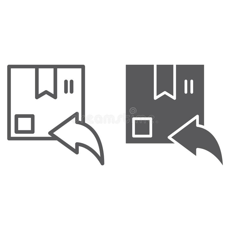 Return Line Icon, Parcel and Delivery, Package Sign, Vector Graphics, a ...