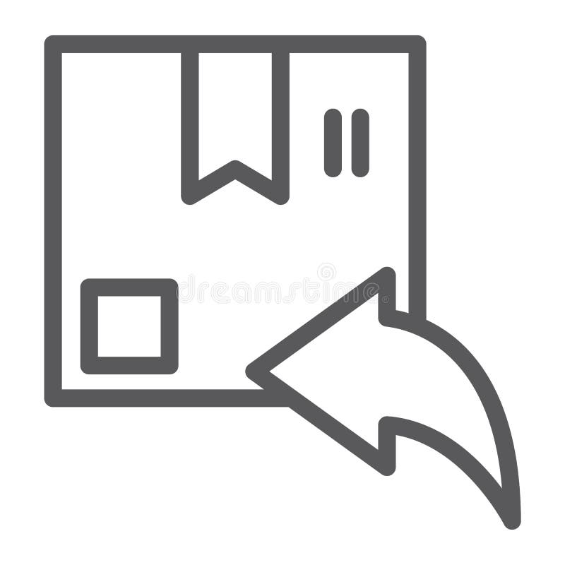 Return Line and Glyph Icon, Delivery and Shipping, Box Sign, Vector ...