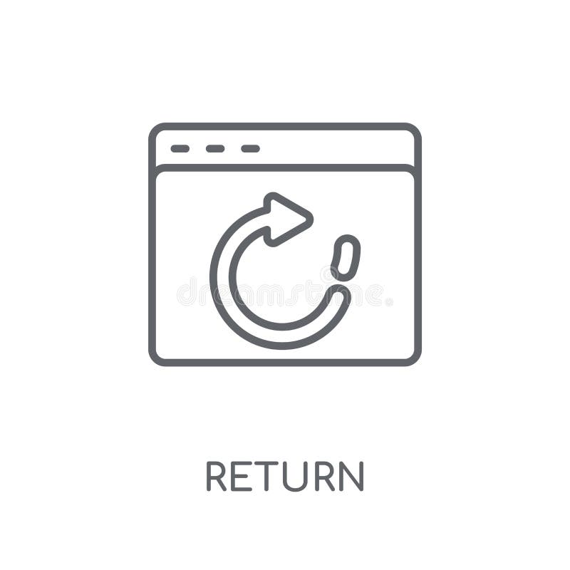 Return Linear Icon. Modern Outline Return Logo Concept On White Stock ...