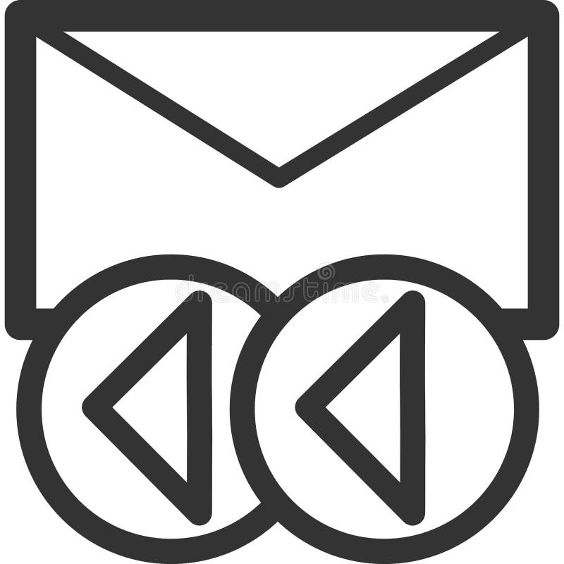 Return mail icon stock illustration. Illustration of mail - 303348029