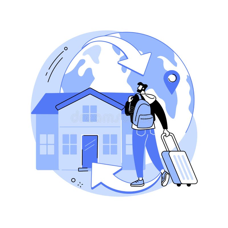 Return Migration Abstract Concept Vector Illustration. Stock Vector ...