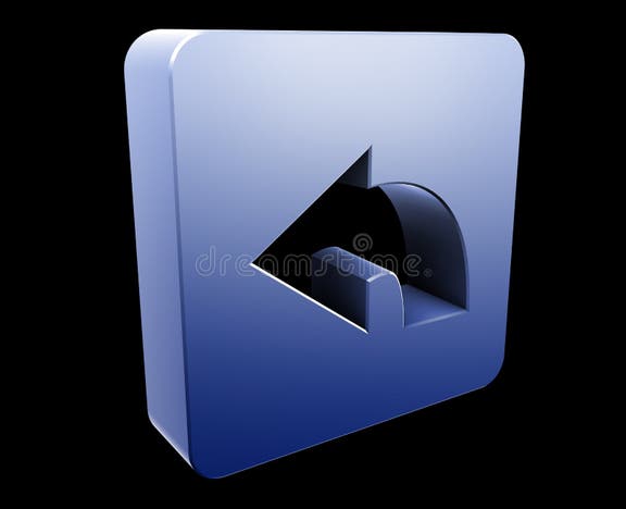 Return navigation icon stock illustration. Illustration of reflective ...