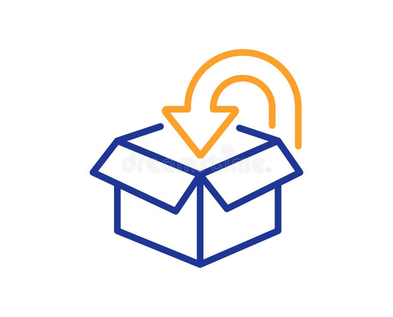 Return Package Line Icon. Delivery Box Sign. Vector Stock Vector ...